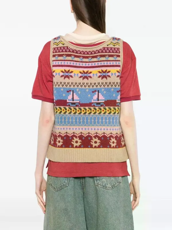 GARÇON BY GARÇON Patterned Knitted Vest