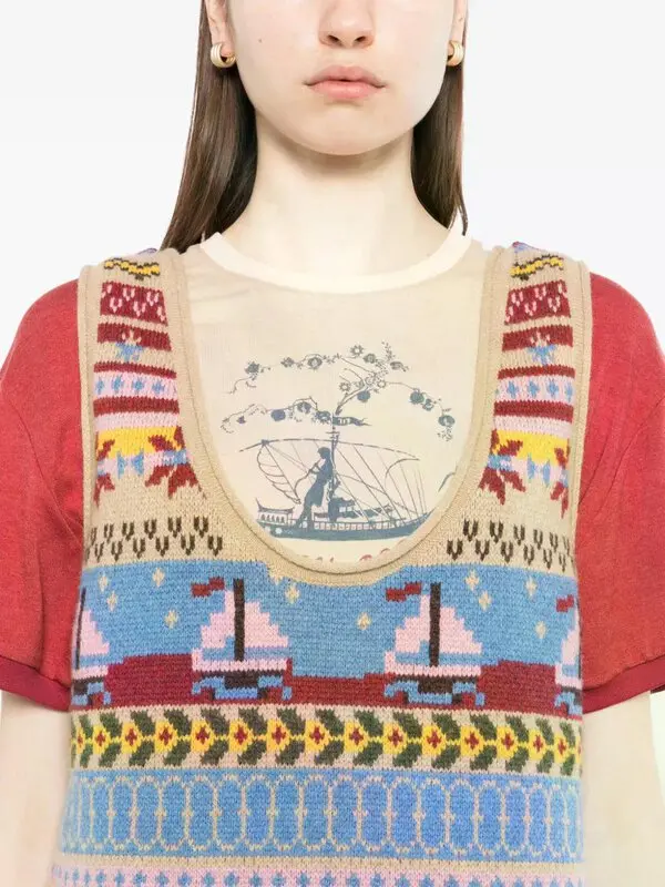 GARÇON BY GARÇON Patterned Knitted Vest