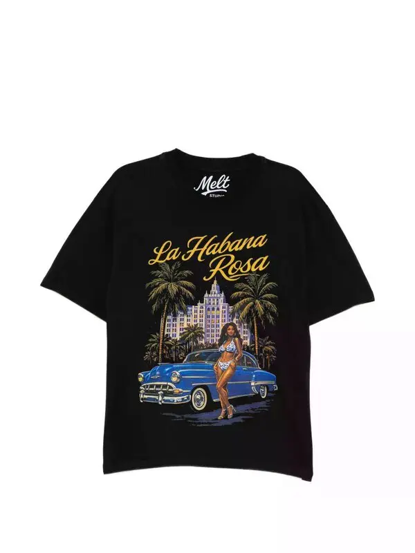 MELT Graphic-print T-shirt - Black