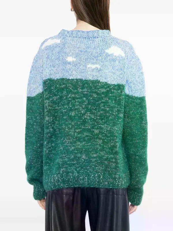 Loewe X Louis Wain Landscape-intarsia Sweater