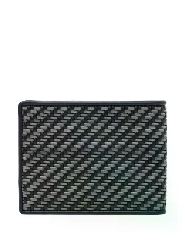 FERRAGAMO Logo-patched Woven Wallet