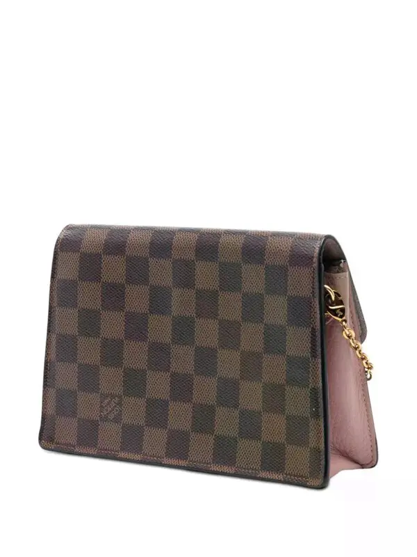 LOUIS VUITTON 2020 Damier Ebene Croisette Chain Wallet