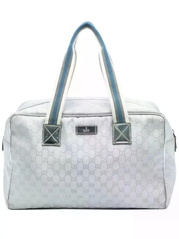 Gucci Gg Canvas Web Travel Bag - Grey