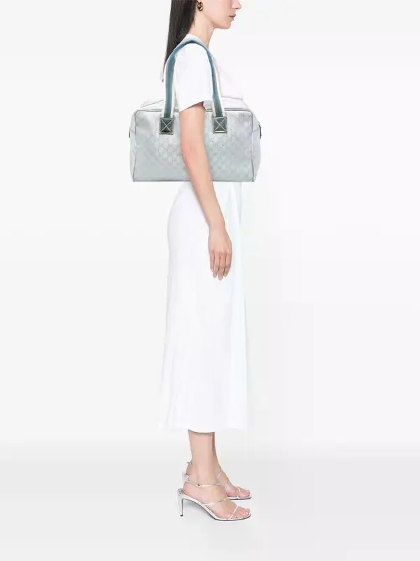 Gucci Gg Canvas Web Travel Bag - Grey