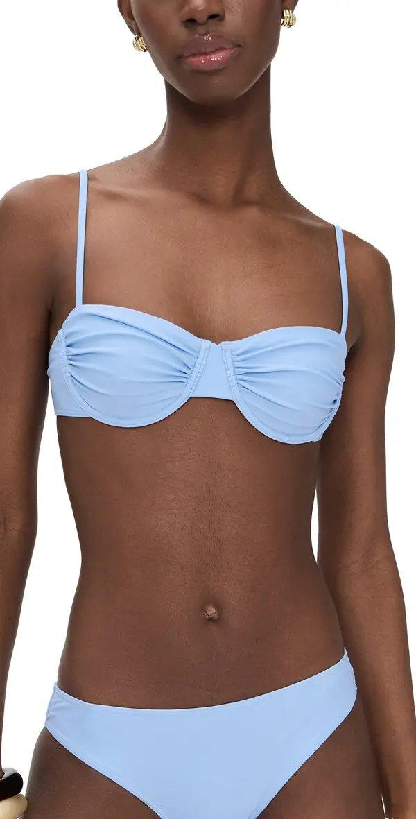 Tanya Taylor Paloma Bikini Top - Vista Blue