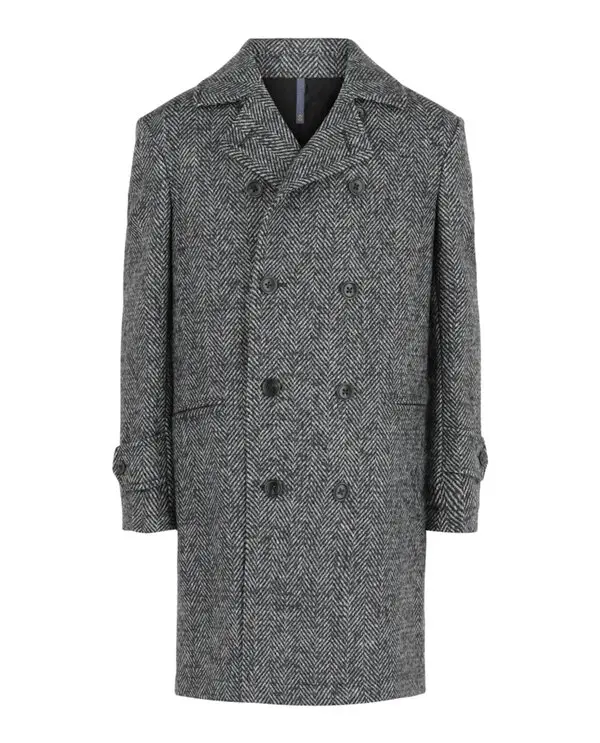 SLOWEAR Monterdoro Herringbone Double-breasted Coat