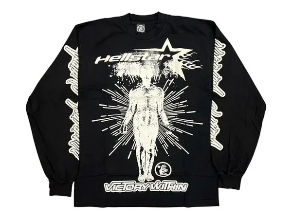 HELLSTAR Overseas Inner Star Long Sleeve T-shirt - Black