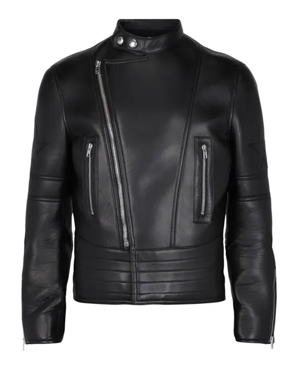 Givenchy Star Patch Leather Moto Jacket