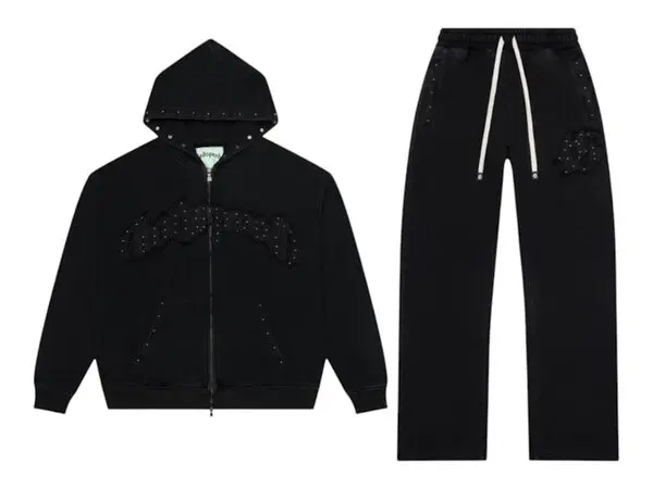 GODSPEED Symmetric Studded Sweatsuit - Black
