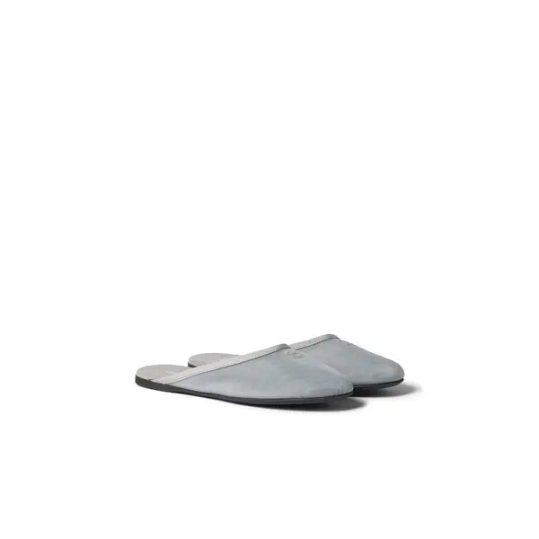Miu Miu Mesh Fabric Slippers - Aluminum