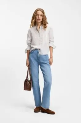 BOSS Striped Regular-fit Blouse