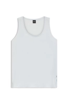BOSS Sleeveless Stretch Silk Top - Light Blue