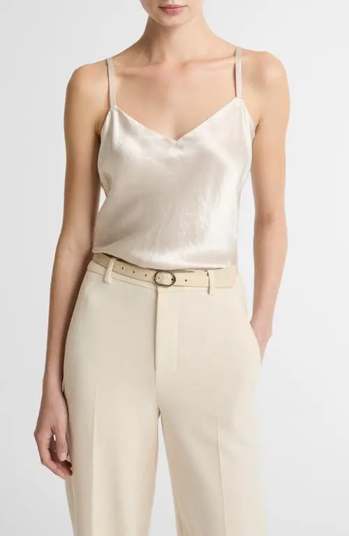 Vince Crinkle Satin Camisole - Champagne