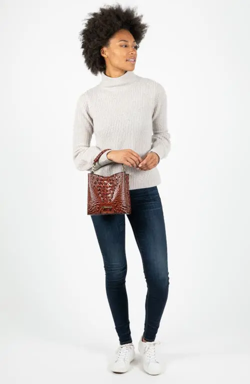 Brahmin Mini Amelia Embossed Bucket Bag - Waterlily