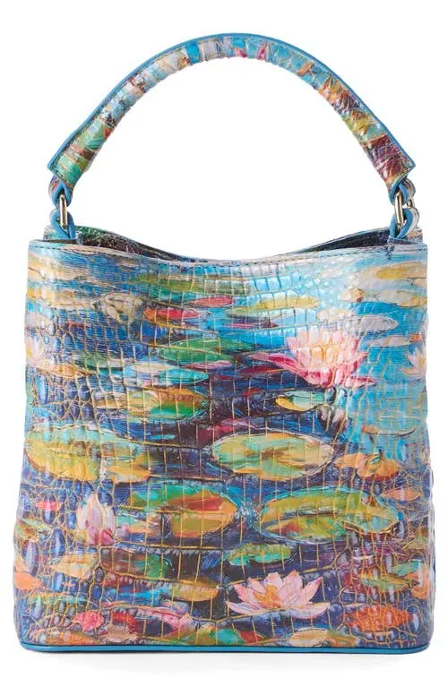 Brahmin Mini Amelia Embossed Bucket Bag - Waterlily