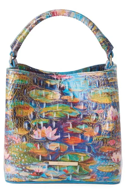 Brahmin Mini Amelia Embossed Bucket Bag - Waterlily