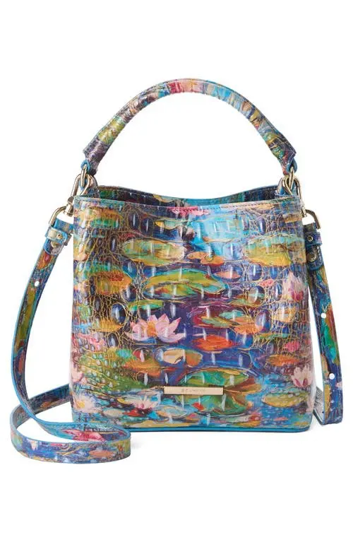 Brahmin Mini Amelia Embossed Bucket Bag - Waterlily