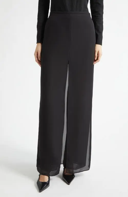 Emporio Armani Georgette Paneled Pants