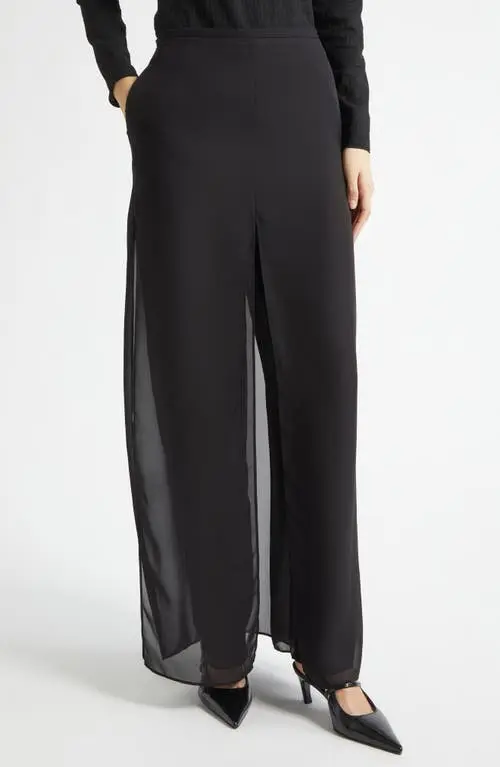 Emporio Armani Georgette Paneled Pants
