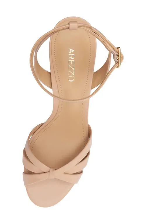 AREZZO Ankle Strap Stiletto Sandals - True Sand