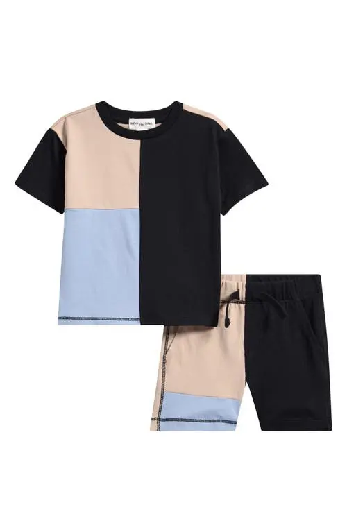 MILES THE LABEL Organic Cotton T-shirt & Shorts Set - Black
