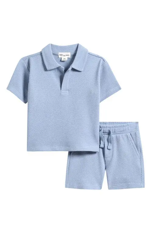 MILES THE LABEL Piquè Polo & Shorts Set