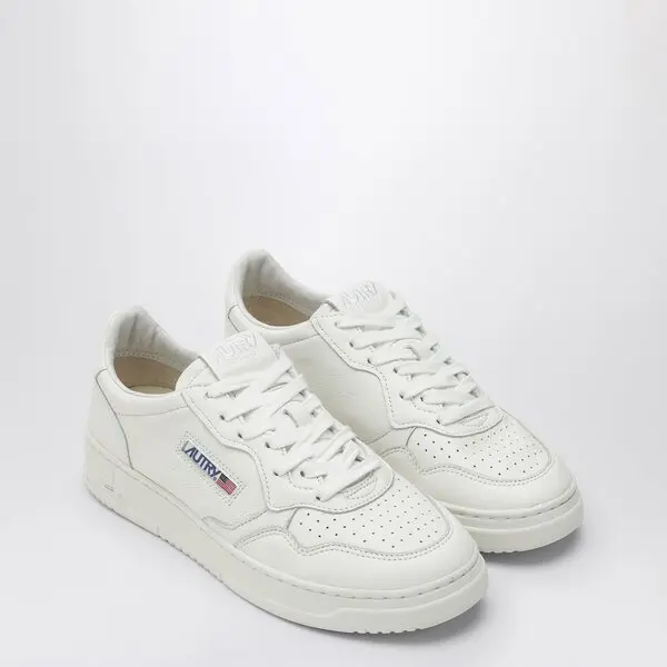 AUTRY Medalist Low Goatskin Leather Sneakers - White