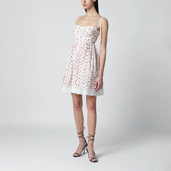 Dolce & Gabbana Mini Dress With Roselline Print - Multicolor