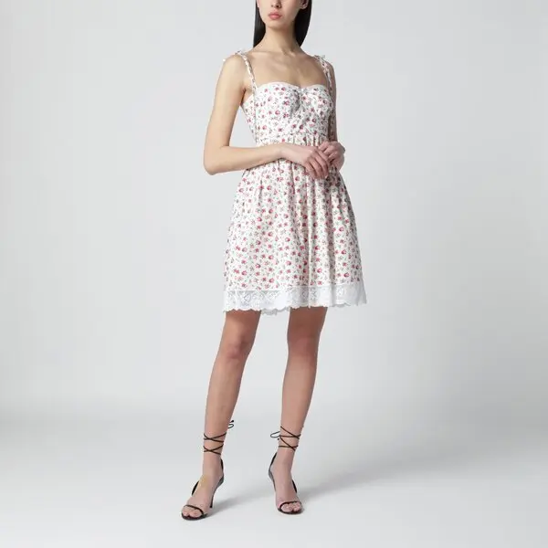 Dolce & Gabbana Mini Dress With Roselline Print - Multicolor