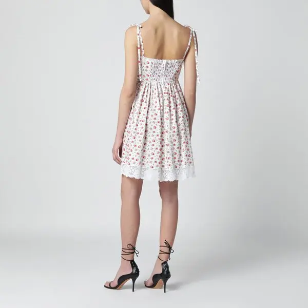 Dolce & Gabbana Mini Dress With Roselline Print - Multicolor
