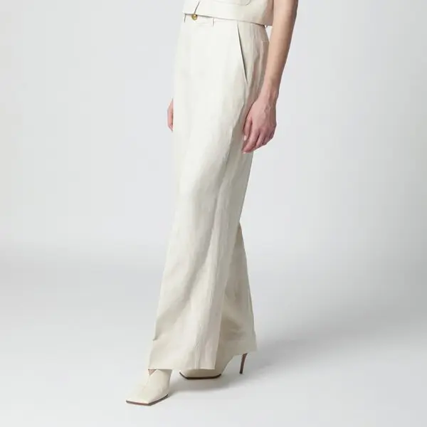 P.a.r.o.s.h Linen-blend Palazzo Trousers