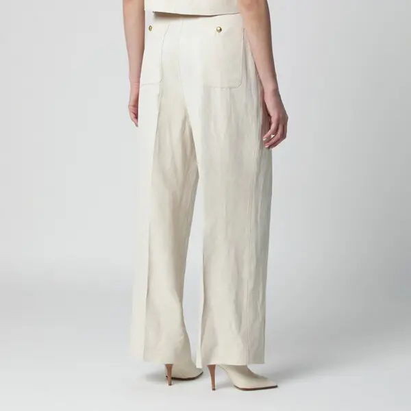 P.a.r.o.s.h Linen-blend Palazzo Trousers