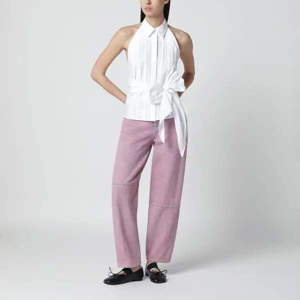 GANNI Washed Ankle-length Barrel Jeans