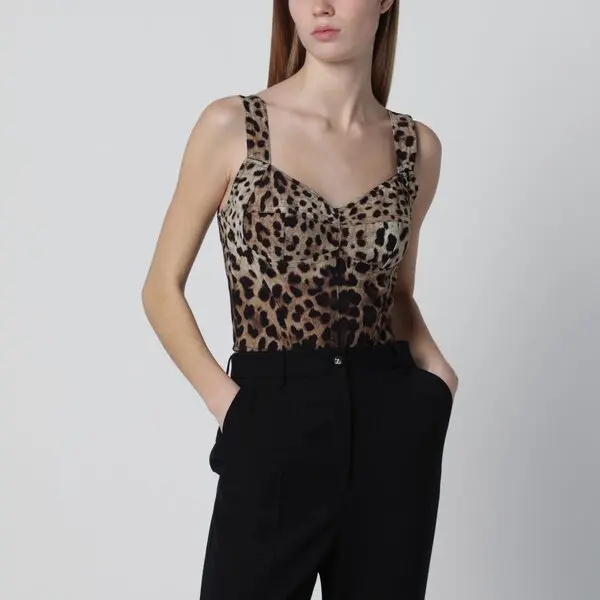 Dolce & Gabbana Leopard Bustier - Multicolor