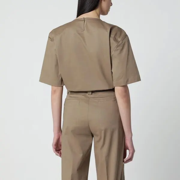 THELATEST Cotton Short-sleeve Top - Brown
