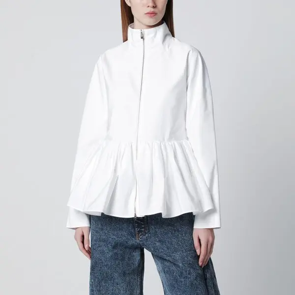 Alaïa Cotton Poplin Peplum Jacket