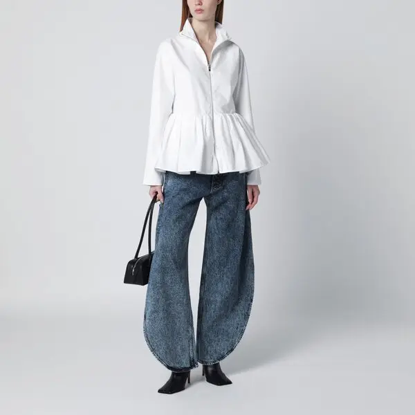 Alaïa Cotton Poplin Peplum Jacket