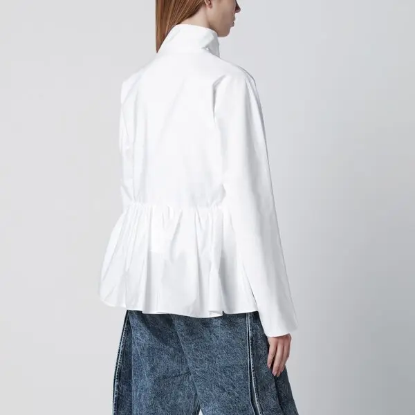Alaïa Cotton Poplin Peplum Jacket