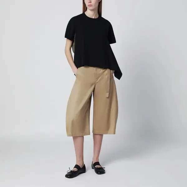 Sacai Cotton Chino Bermuda Shorts - Beige
