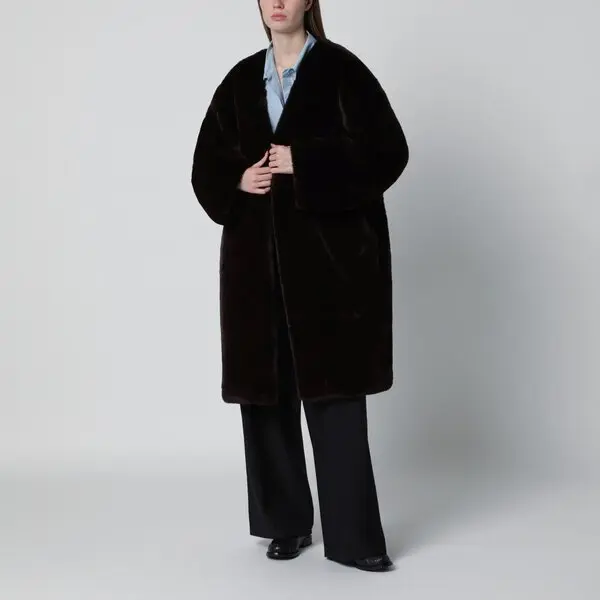 THE FRANKIE SHOP Faux-fur Coat - Brown