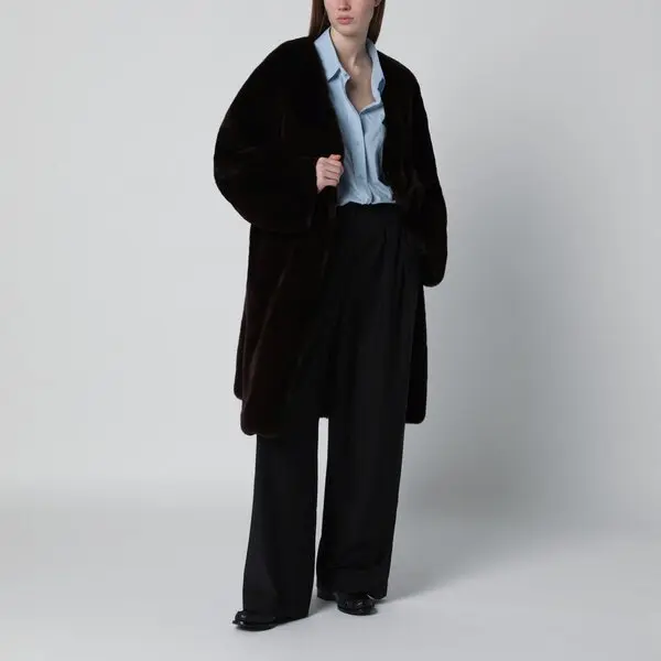 THE FRANKIE SHOP Faux-fur Coat - Brown