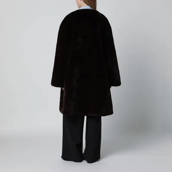 THE FRANKIE SHOP Faux-fur Coat - Brown