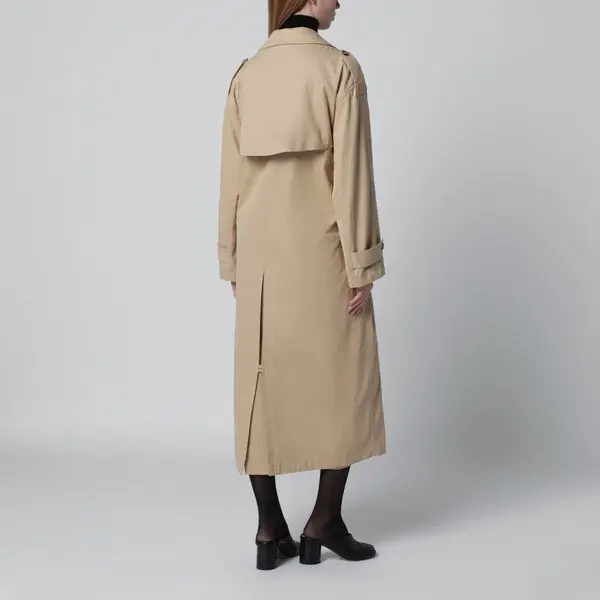 MAISON MARGIELA Cotton Twill Trench Coat With Gloves - Beige