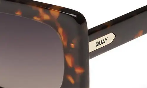 Quay 53mm Square Frame Sunglasses - Neutral Tort/smoke Taupe