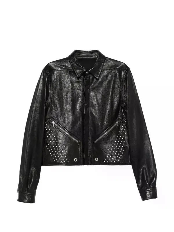 Rick Owens Alice Tour Stud-embellished Leather Jacket