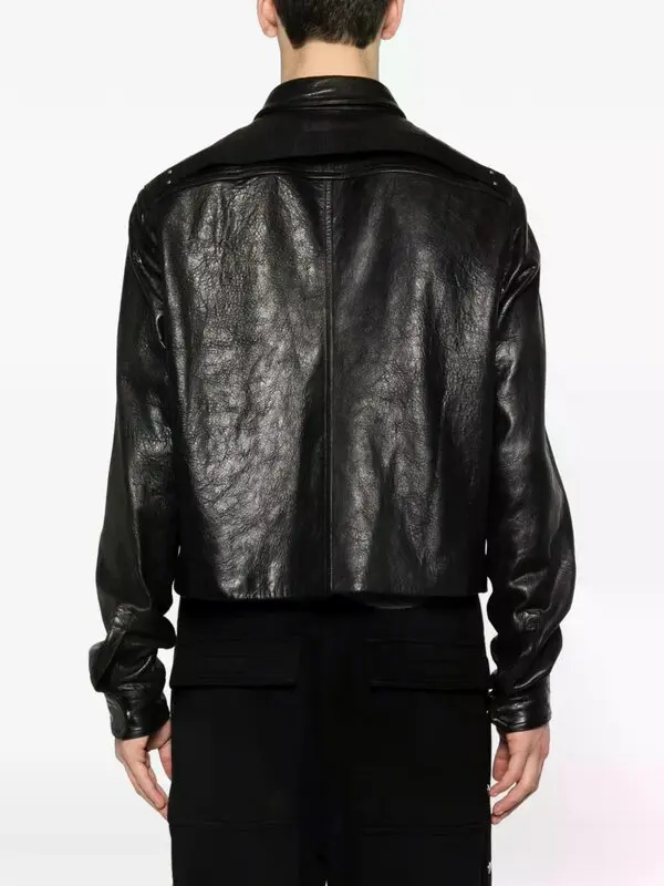 Rick Owens Alice Tour Stud-embellished Leather Jacket
