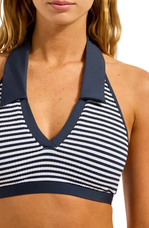 Seafolly Stripe Collar Halter Bikini Top