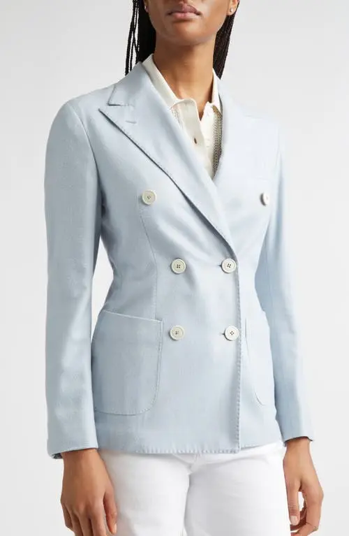 Eleventy Silk And Cashmere Double-breasted Jacket