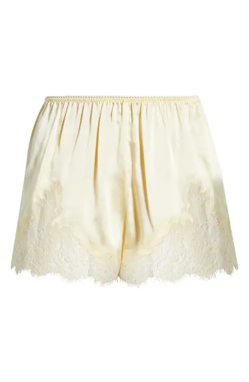 DÔEN Iona Lace-trimmed Silk Satin Shorts - Gateau