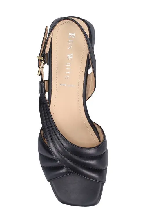 Ron White Blair Slingback Leather Sandal - Onyx